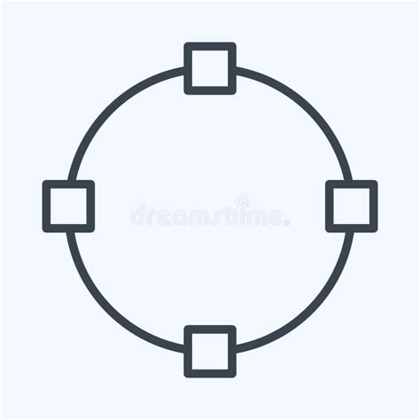 Icon Draw Circle Related To Graphic Design Tools Symbol Line Style Simple Design Editable