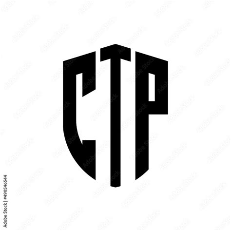 Ctp Letter Logo Design Ctp Modern Letter Logo With Black Background Ctp Creative Letter Logo