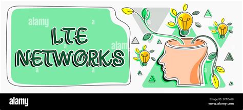 Conceptual Display Lte Networks Word Written On Fastest Network Connection Available For