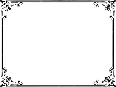 Premium Vector Simple Rectangular Frame With Decorative Edges Vector Art Black Lines White