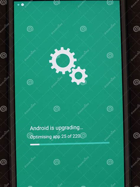 Android Os Installing System Update Editorial Image Image Of Programming Upgrade 99155375