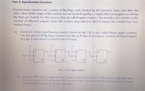 Solved Part 3 Asynchronous Counters Asynchronous Counters