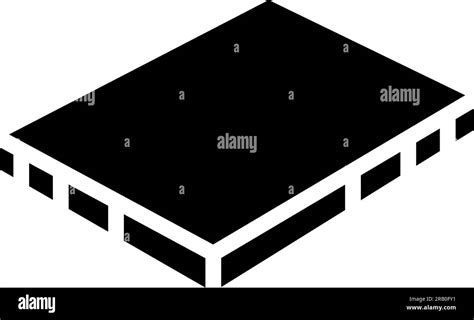 Concrete Slab Civil Engineer Glyph Icon Vector Illustration Stock