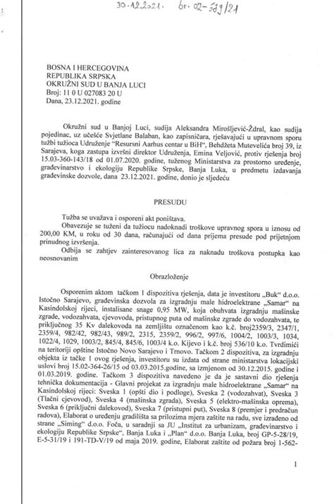 Поништена грађевинска дозвола за мХЕ “Самар” ФОТО Катера