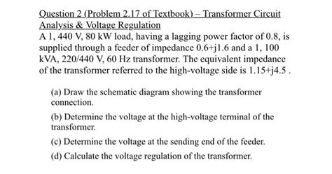 Solved Question Problem Of Textbook Transformer Chegg