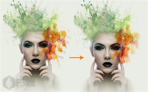 水彩效果，制作抽象的水彩人像艺术效果 2 艺术画效 Ps教程自学网