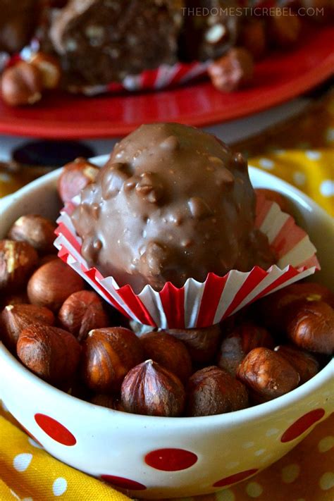 Easy Homemade Ferrero Rocher Truffles The Domestic Rebel
