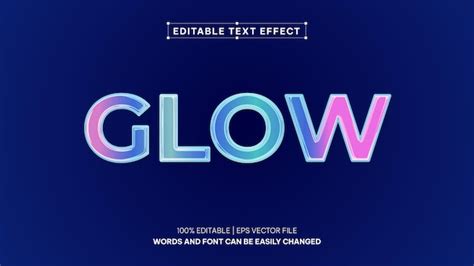 Premium Vector Glow Editable Text Effect