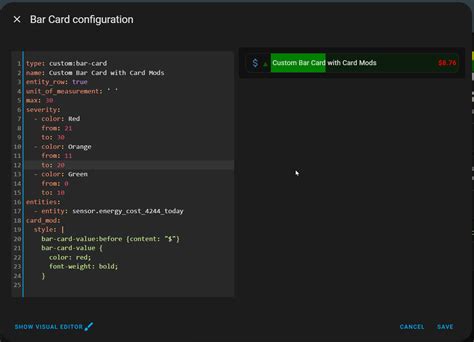 Lovelace Bar Card Dashboards And Frontend Home Assistant Community