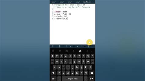 16 Program For Print Area Of Triangle Using Herons Formula In Python Python
