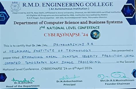 Priya Varshini R R On Linkedin Excited To Share That I Presented A Paper At The 2nd National Level…