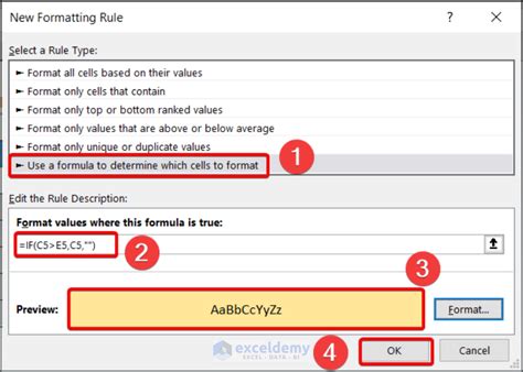 Excel Highlight Cell If Value Greater Than Another Cell 6 Ways