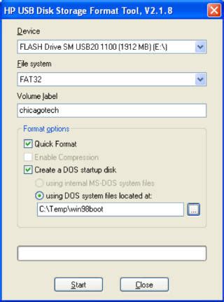 Create Bootable USB For Windows 98