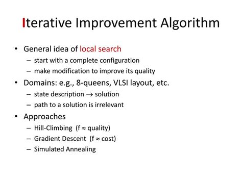 Ppt I Terative Improvement Algorithm Powerpoint Presentation Free Download Id2615146