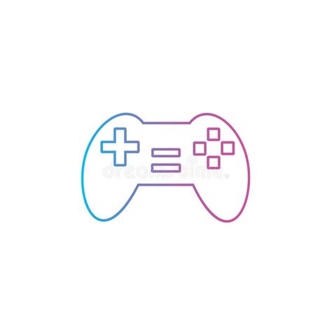 Game Console Controller Outline Line Style Icon Vector Illustration Stock Vector Illustration
