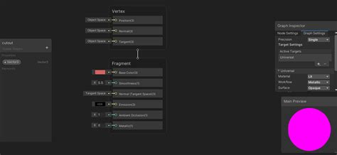 Shader Graph Material Displaying As Pink Getting Started Unity Discussions
