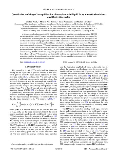 pdf quantitative modeling of the equilibration of two phase solid