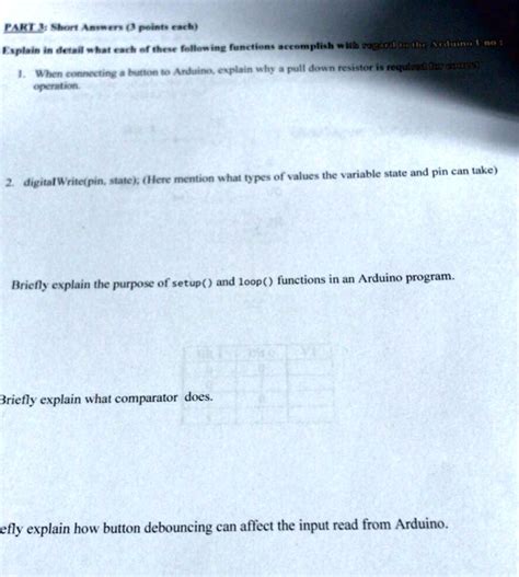 Solved Part 3 Short Answers 3 Points Each Explain In Detail What Each Of The Following