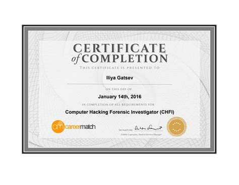 Iliya Gatsev Computer Hacking Forensic Investigator Chfi Year
