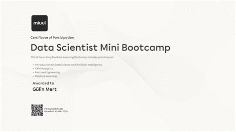 Datascience Datascientist Dataanalysis Bootcamp Miuul Veribilimi Verianalizi Gülin Mert