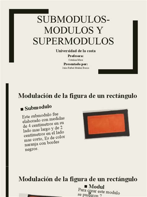 Submodulos Modulos Y Supermodulos Pdf Geometría Geometría Elemental