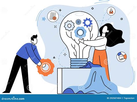 Team Solving Complex Problems Teamwork Vector Illustration Metaphor Stock Vector Illustration