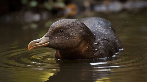 머리를 움직이며 물에 떠 있는 오리 오리너구리 오리너구리 사진 배경 일러스트 및 사진 무료 다운로드 Pngtree