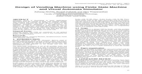 Download Pdf Design Of Vending Machine Using Finite State Machine