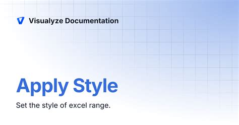 Apply Style Visualyze Documentation