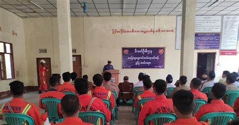 Myanmarnationalpost ငပုတောမြို့နယ်၌ မြို့နယ်အဆင့် အခြေခံရှာဖွေကယ်ဆယ်ရေးသင်တန်းဖွင့်ပွဲ အခမ