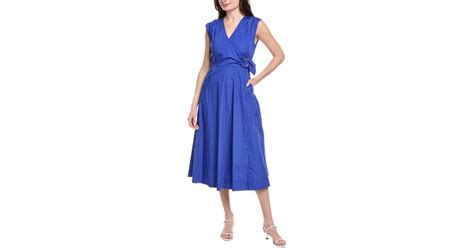 10 Crosby Derek Lam Aimee Midi Dress In Blue Lyst