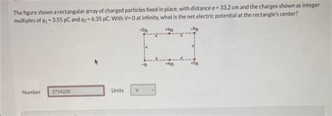 solved the figure shows a rectangular array of charged