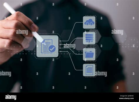 Business Internet Technology Concept For Document Management Data