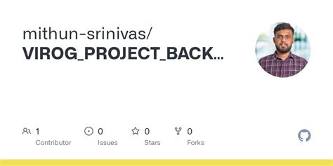 Github Mithun Srinivas Virog Project Backend