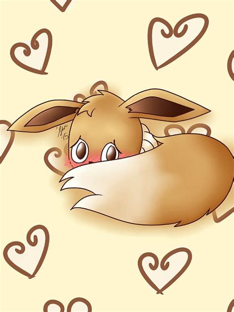 Shy Eevee Poster Etsy Eevee Poster