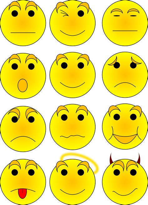 Free Vector Clipart Illustration Smileys