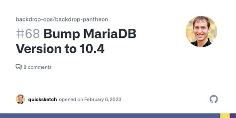 Bump Mariadb Version · Issue 68 · Backdrop Opsbackdrop Pantheon · Github