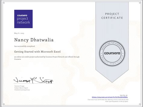 excel dataskills coursera professionalgrowth continuouslearning