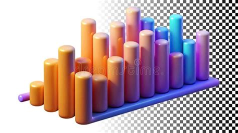 3d Bar Chart Showing Statistical Data Visualization Representing