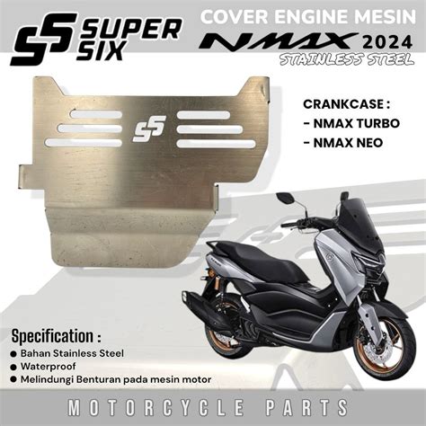 Mesin New Nmax Engine Cover Stainless Steel Material Protects Engine