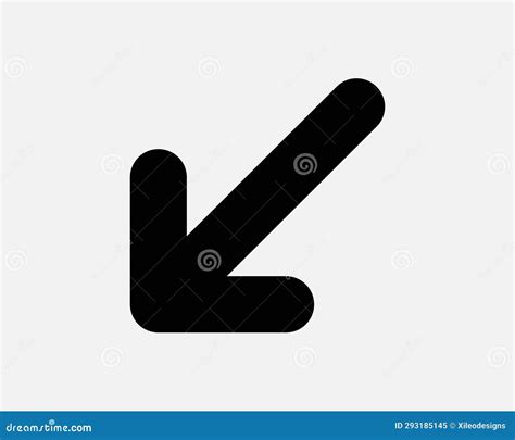 Point Arrow Bottom Left Icon Lower Conner Pointer Here Enter Exit