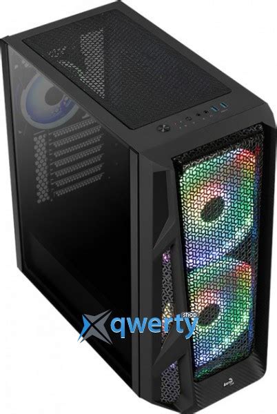 Aerocool AirHawk Duo ARGB Tempered Glass Black (AirHawk Duo-G-BK-v1 ...