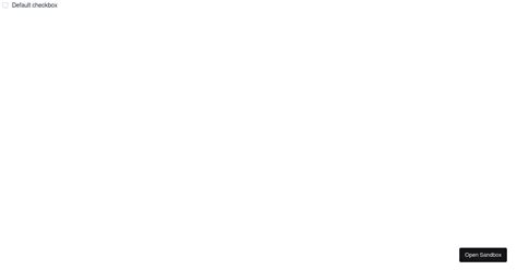 Checkbox Default Codesandbox