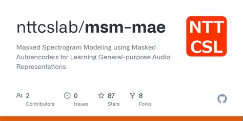 Github Nttcslabmsm Mae Masked Spectrogram Modeling Using Masked