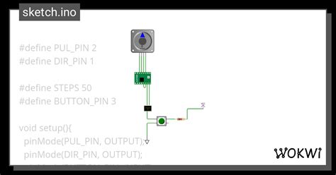 Stepper Button Test Wokwi Esp32 Stm32 Arduino Simulator