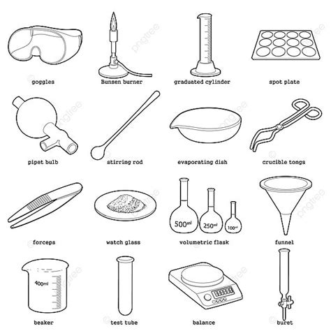 Chemistry Lab Equipment Icons