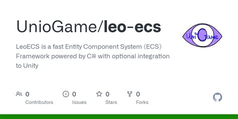 GitHub UnioGame Leo Ecs LeoECS Is A Fast Entity Component System ECS Framework Powered By