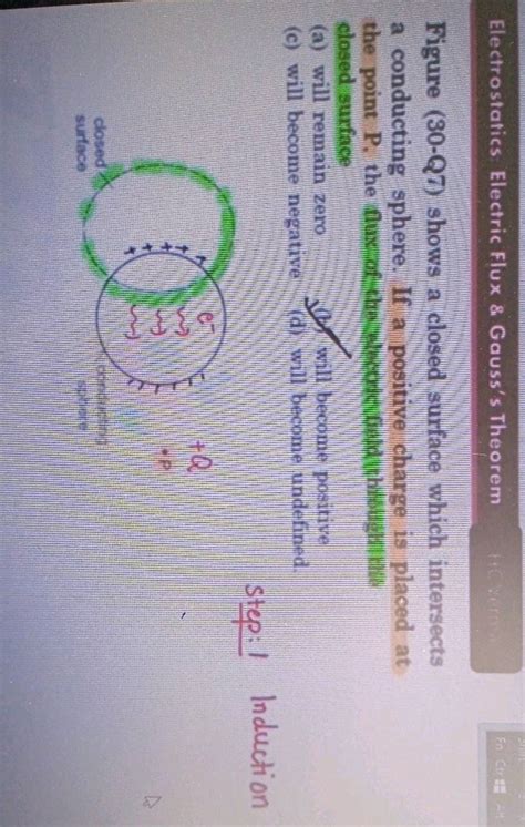 Electrostatics Electric Flux And Gausss Theoremfigure 30 Q7 Shows A Cl