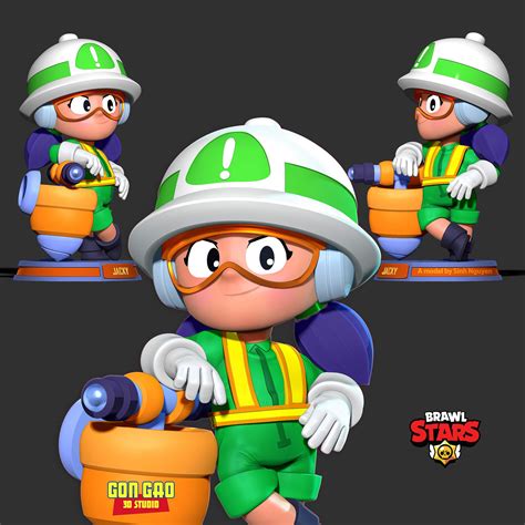 Jacky Brawl Stars Fan Art 3d Model By Sinh Nguyen