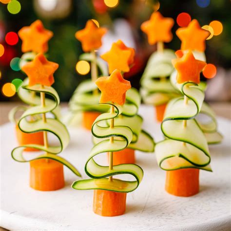 Christmas Tree Cucumber Carrot Crudite Miss Wish